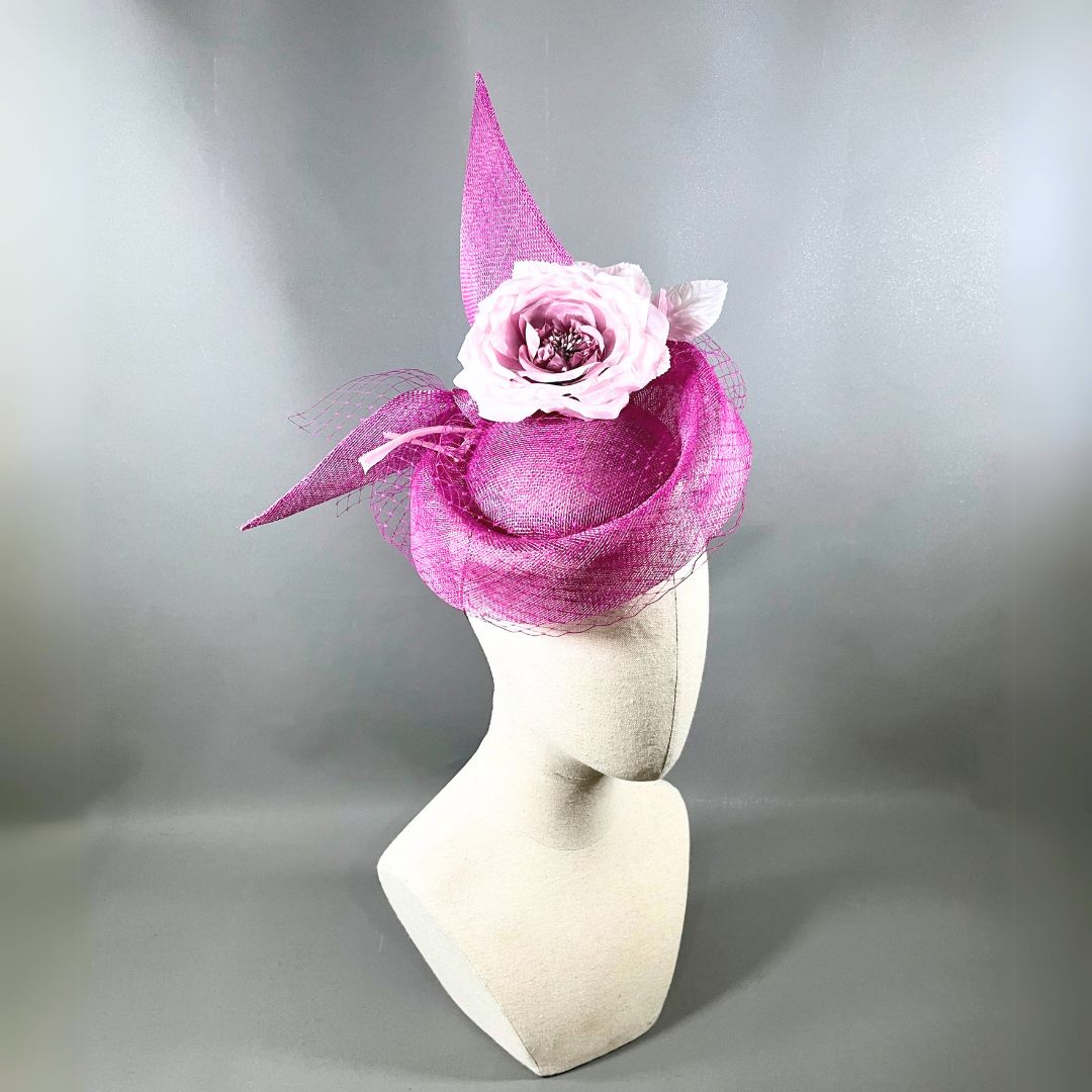 Raleigh | Custom | Millinery | Straw | Fascinator | Floral | Rose ...