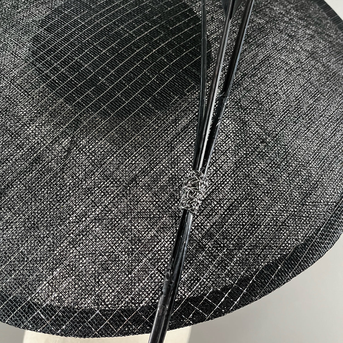 Raleigh | Custom | Millinery | Straw | Hat | Black | Silver | Feather ...