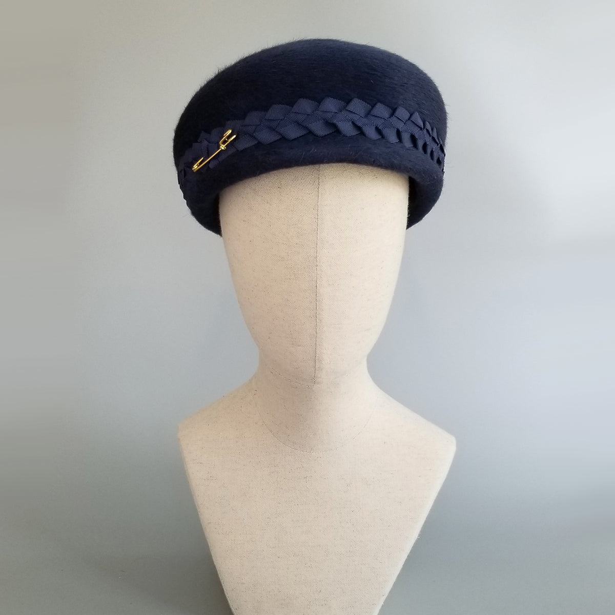 Raleigh | Custom | Millinery | Felt | Cap | Navy | Gold | Casual ...